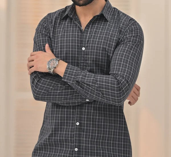 Black Boxes Men's Casual Shirt – MODAN